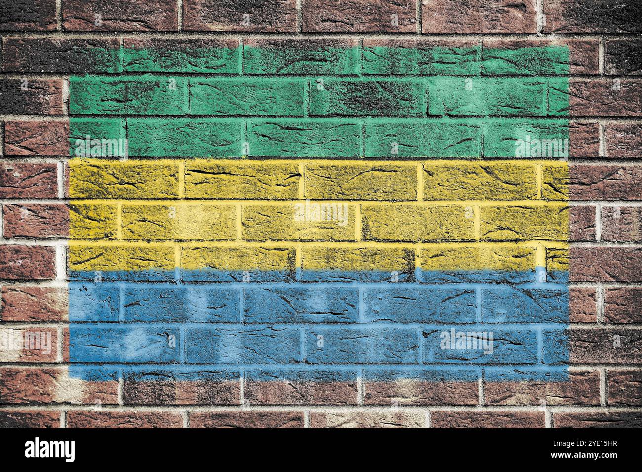 Flag of gabon on texture hi-res stock photography and images - Alamy