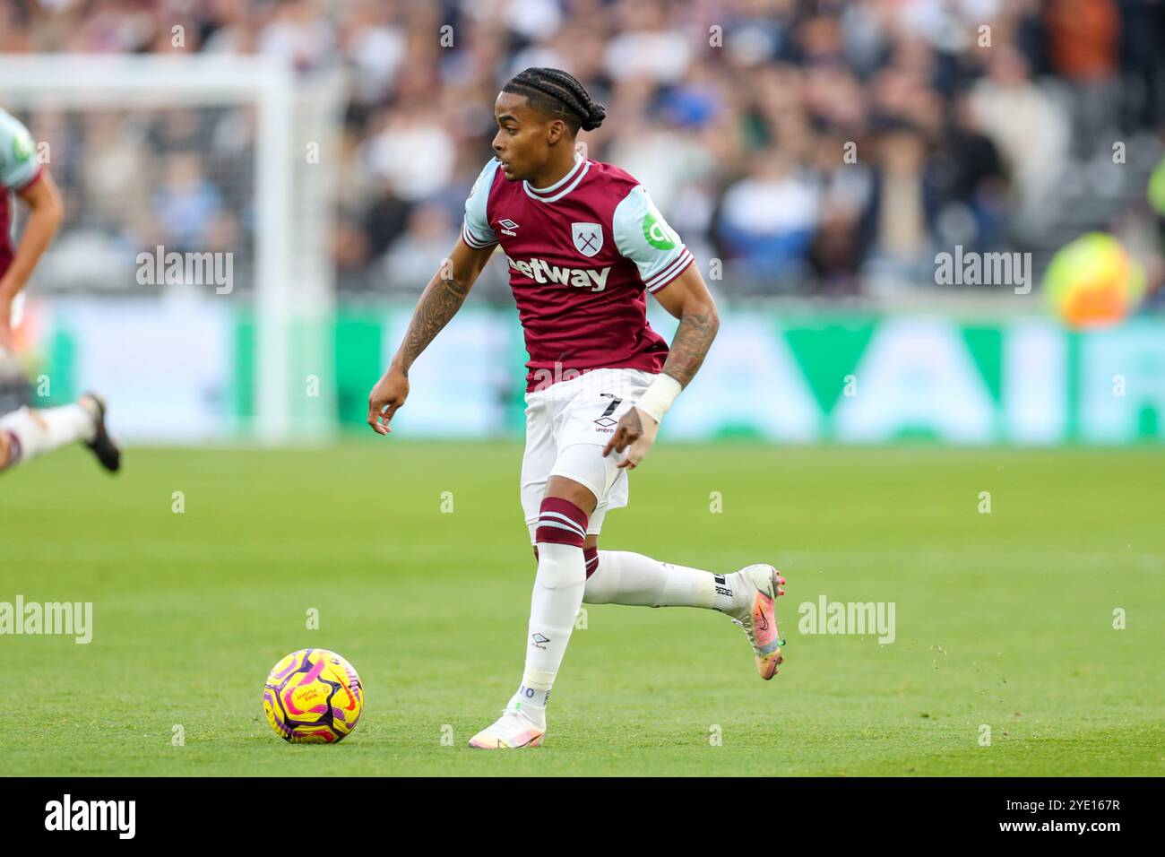 West Ham United midfielder Crysencio Summerville (7) during the West ...