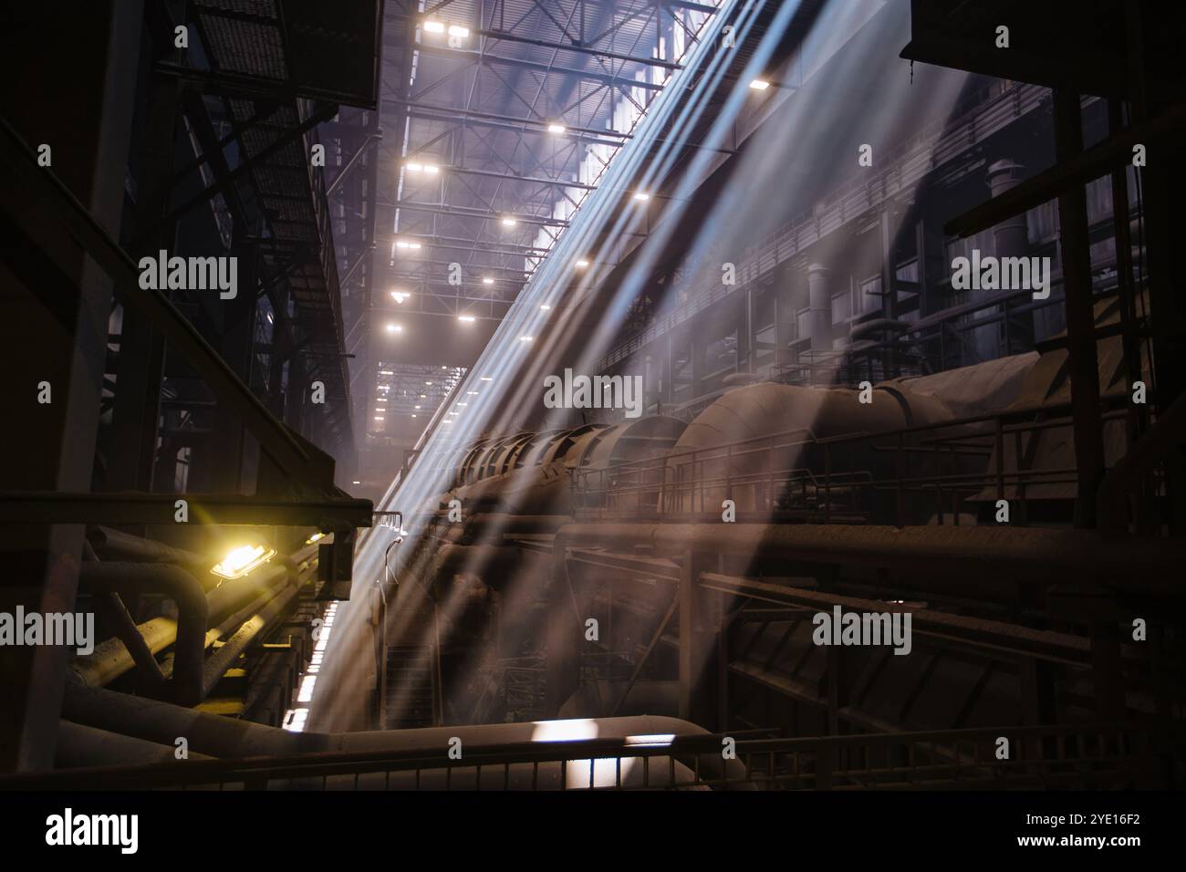 Ore pellets roasting machine at metallurgical factory Stock Photo - Alamy