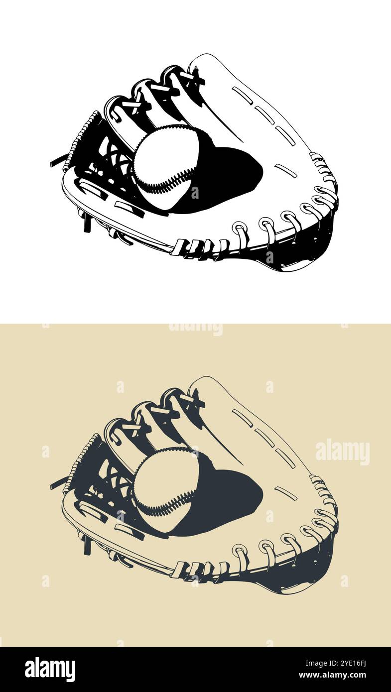 Catchers mitt Stock Vector Images - Alamy