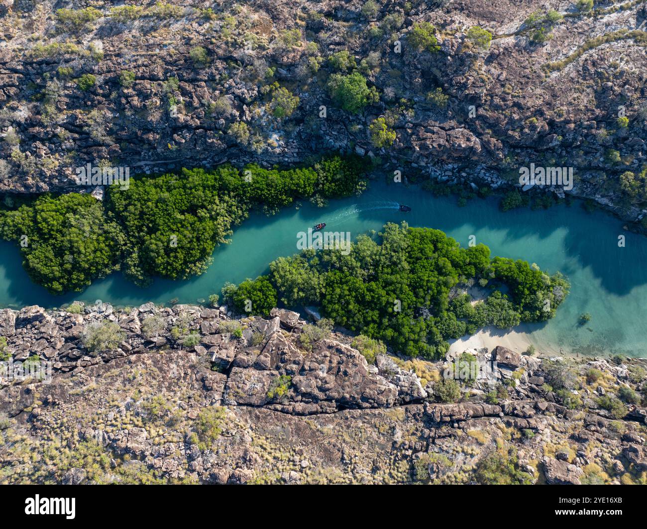 Aerial of Mangroves in small inlet in The Kimberley Stock Photo - Alamy