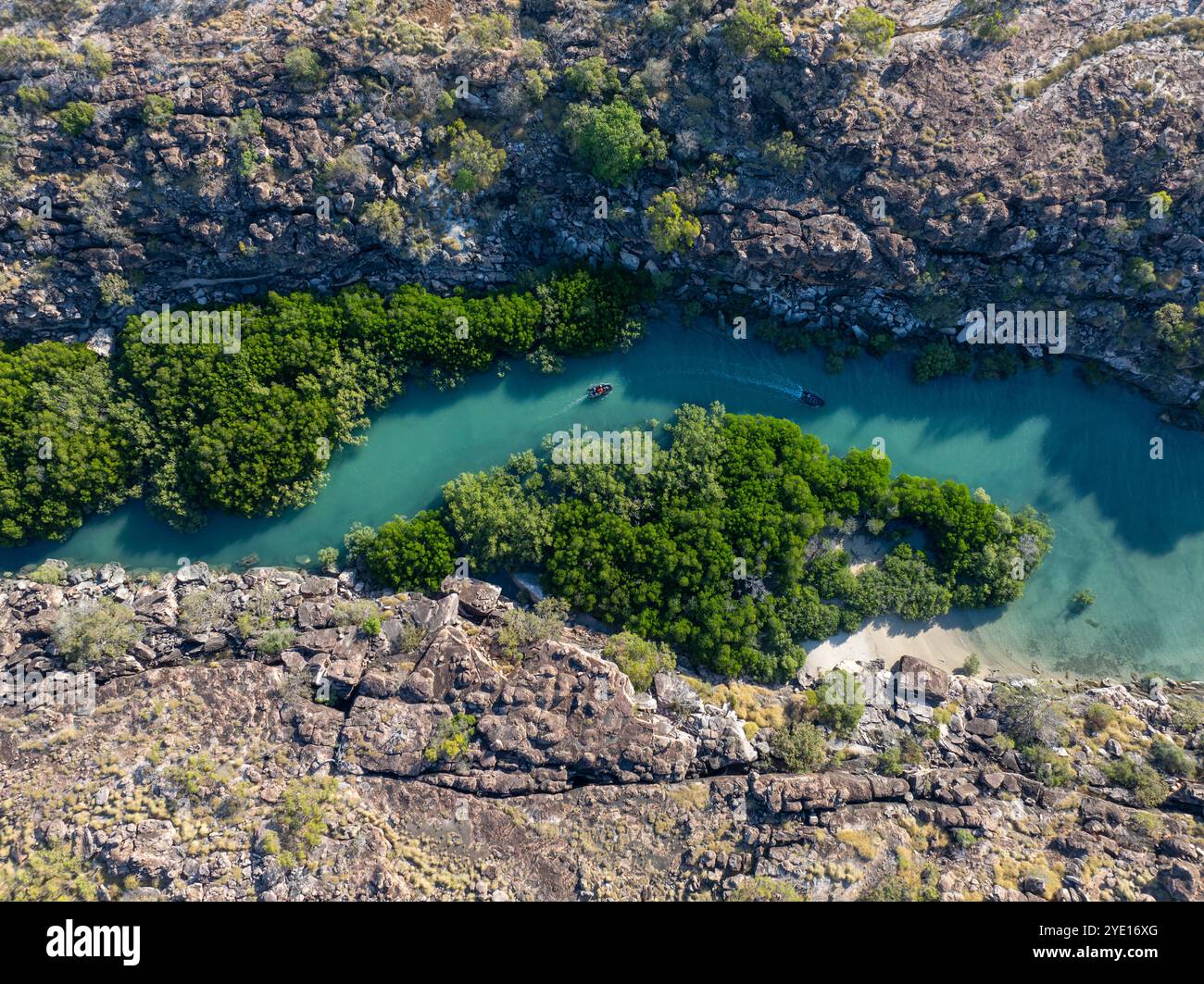 Aerial of Mangroves in small inlet in The Kimberley Stock Photo - Alamy