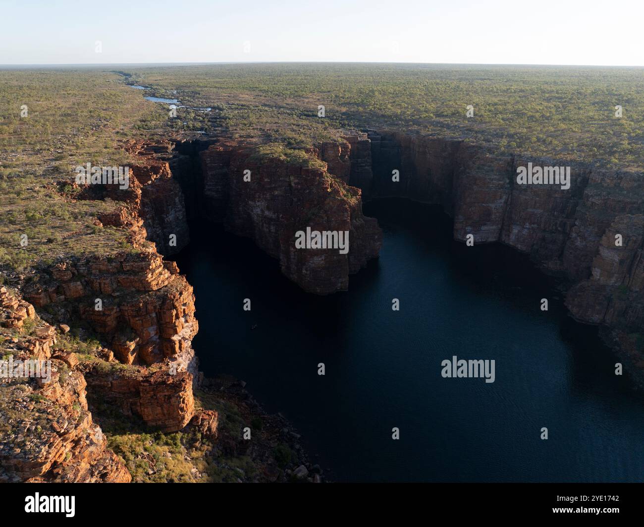 King George Falls in the dry season. The Kimberley, Western Australia ...