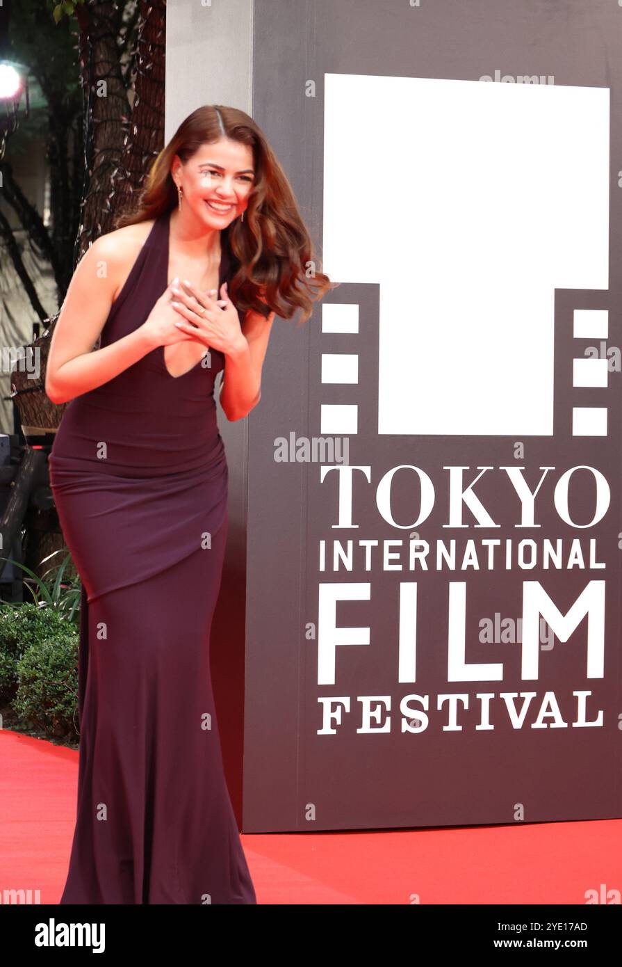 Tokyo, Japan. 28th Oct, 2024. Filipino actress Janine Gutierrez poses ...