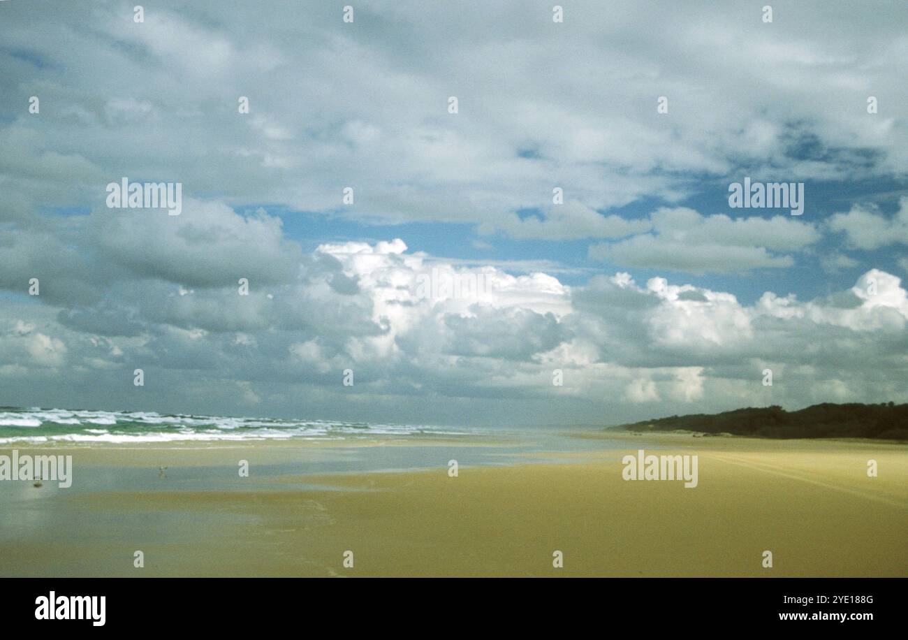 Seventy-Five Mile Beach on K'gari (Fraser Island), the world's largest ...