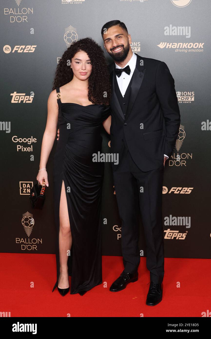 Giorgi Mamardashvili and Elene Epitashvili arriving at the Ballon d Or ...