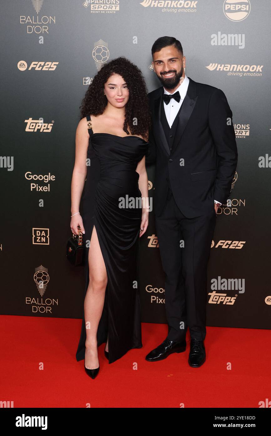 Giorgi Mamardashvili and Elene Epitashvili arriving at the Ballon d Or ...