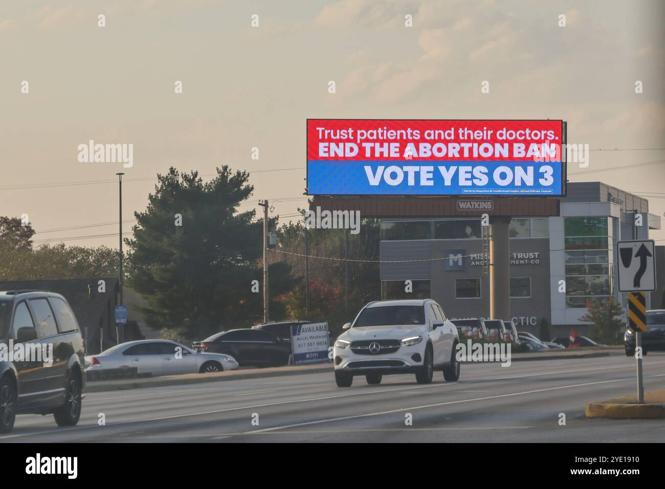 Springfield, USA. 28th Oct, 2024. A billboard for Missouri Amendment 3 ...