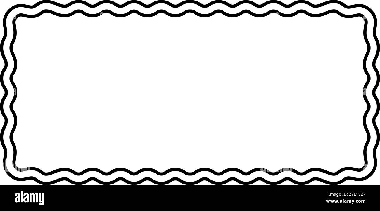 Double scalloped border Black and White Stock Photos & Images - Alamy