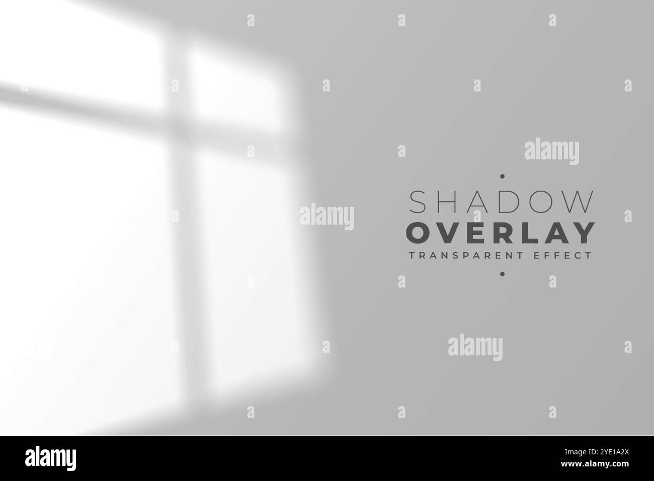 minimal window frame shadow on gray surface background Stock Vector ...