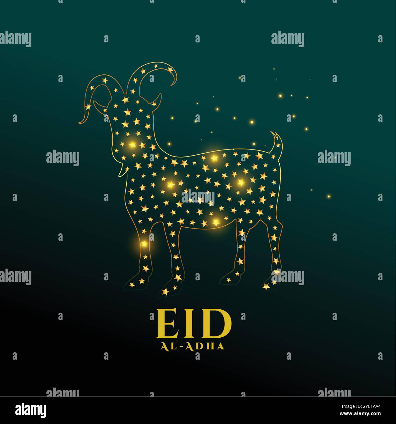 eid al adha mubarak islamic bakrid greeting design Stock Vector Image ...