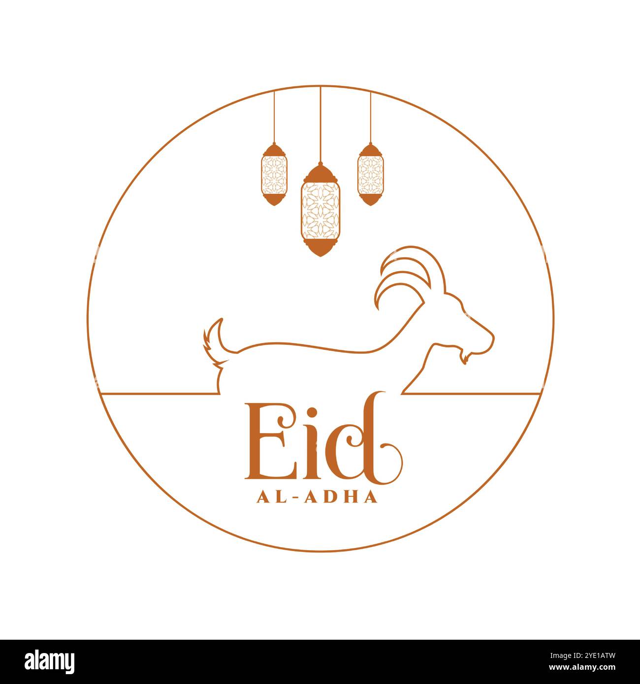 Line style eid al Cut Out Stock Images & Pictures - Alamy