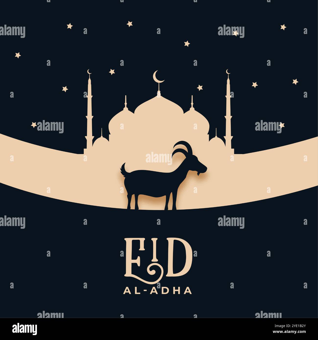 eid al adha bakrid festival wishes greeting design Stock Vector Image ...