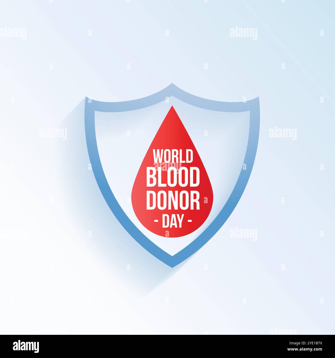 world blood donor day concept banner with secure shield Stock Vector ...