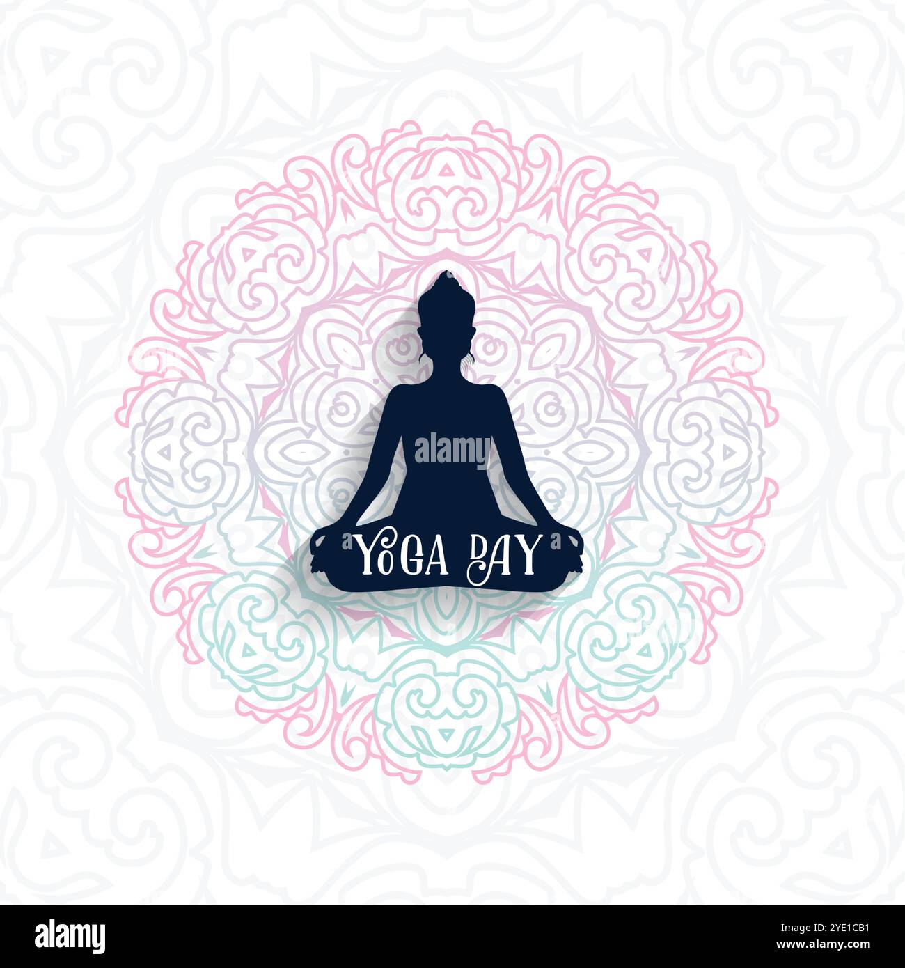 international yoga day 21st june celebration poster design Stock Vector ...