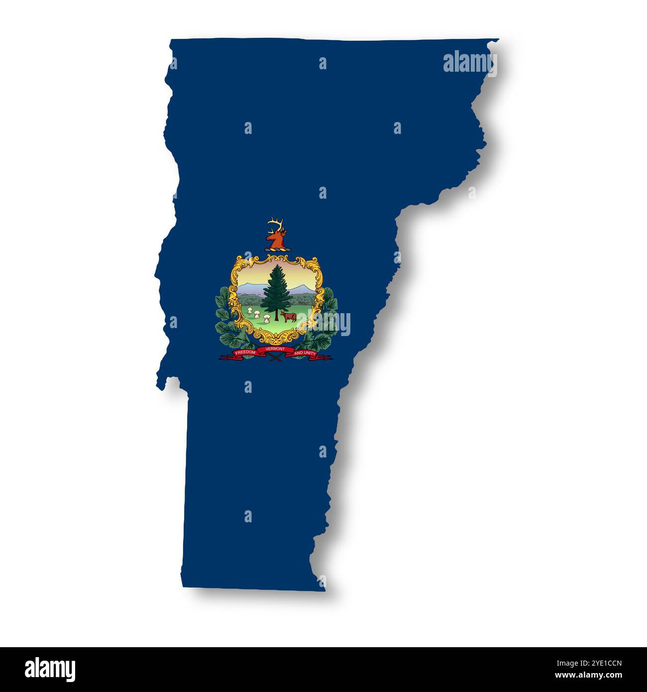 Vermont state map hi-res stock photography and images - Alamy
