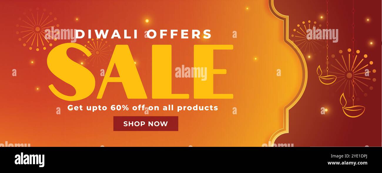 decorative shubh deepavali sale and coupon banner vector design Stock ...