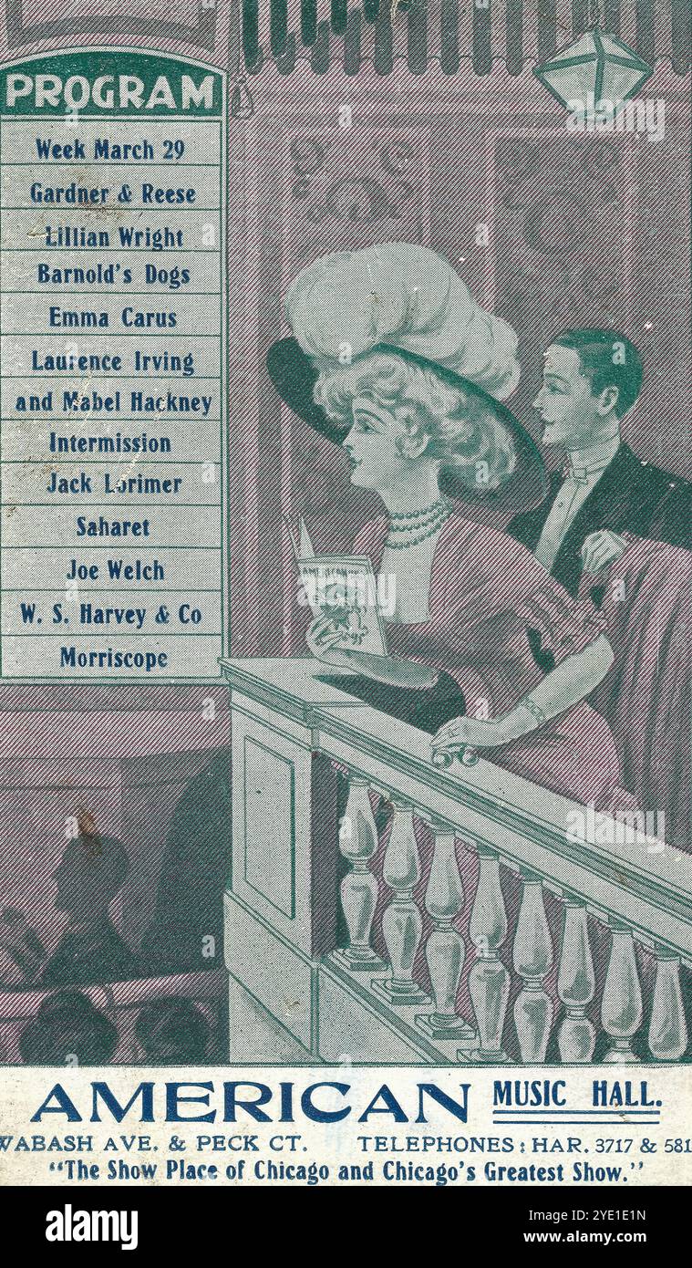 American Music Hall vintage advertising. Chicago theater advertising ...