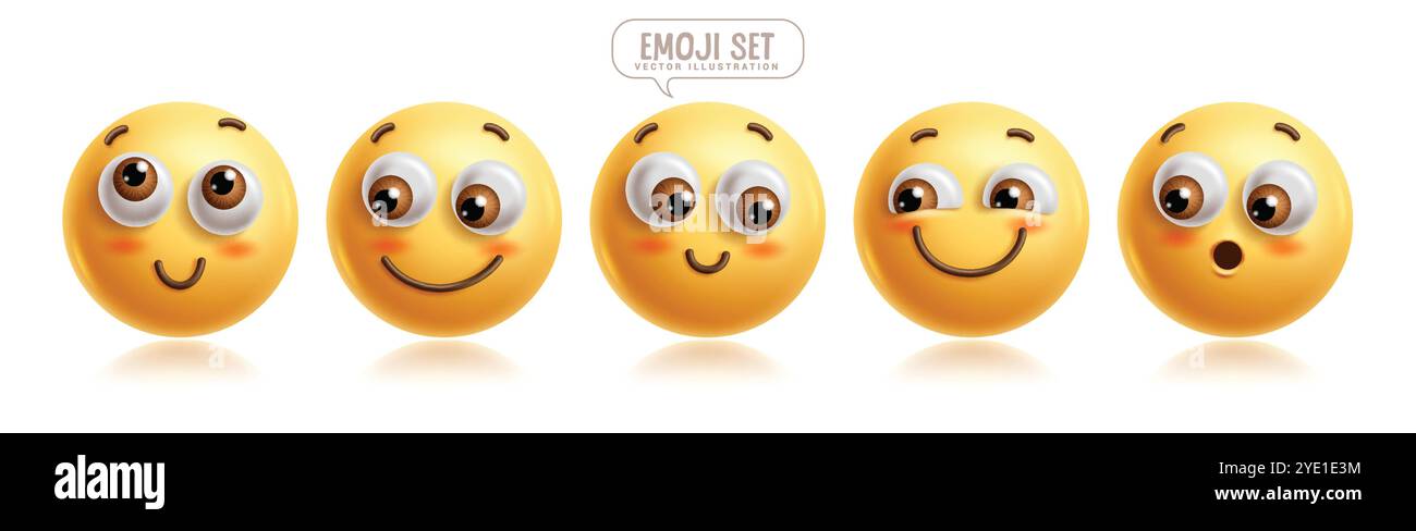 Happy blush face 3d Cut Out Stock Images & Pictures - Alamy