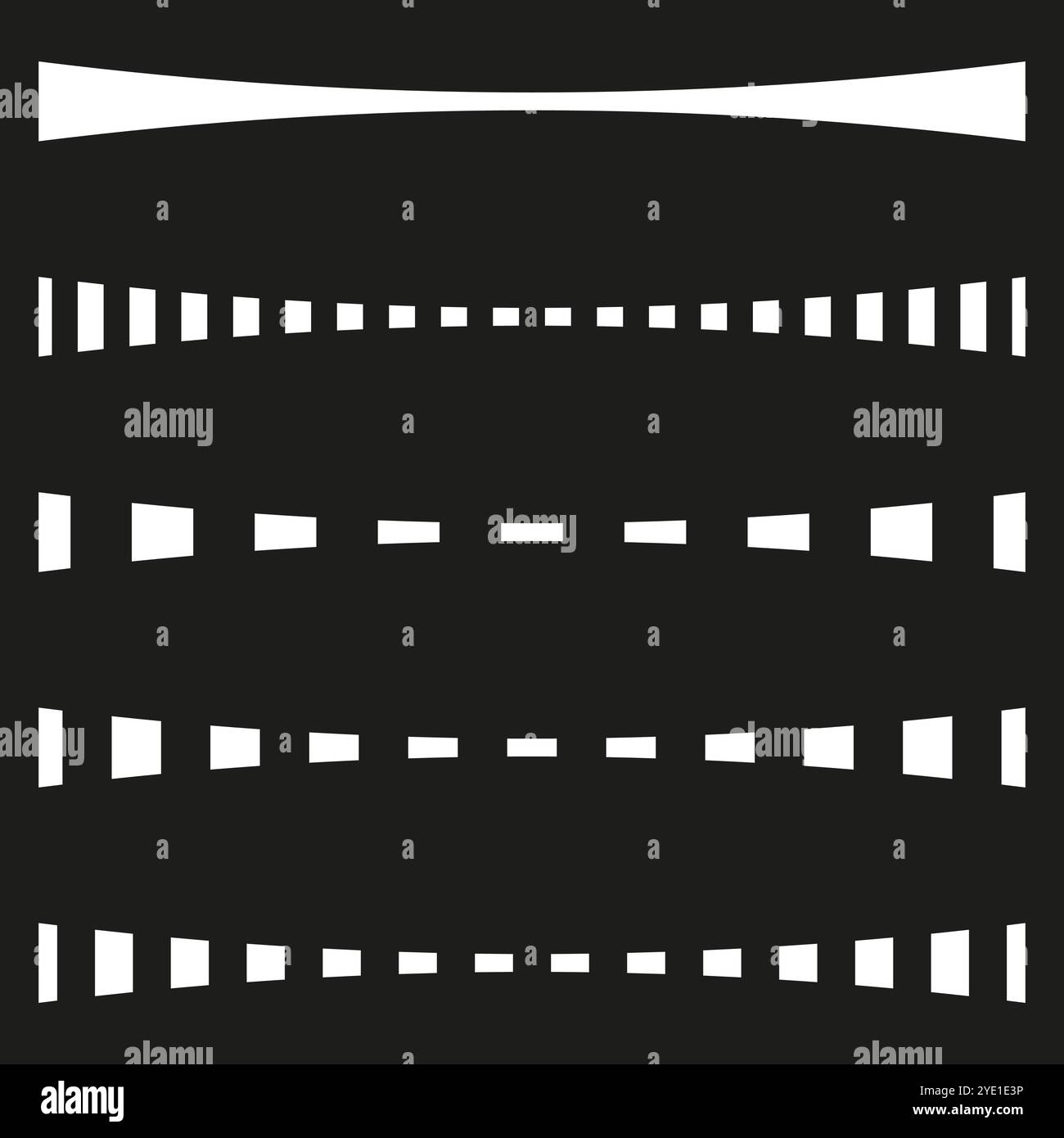 Dashed line vector. Curved stripe design. Geometric pattern shapes ...