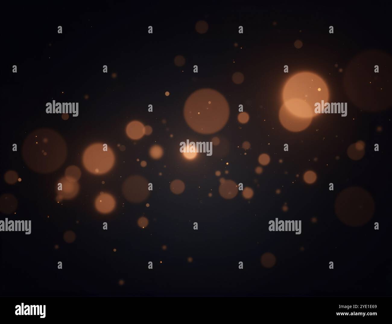 Soft Glowing Orbs and Floating Light Particles with Bokeh Effect on ...