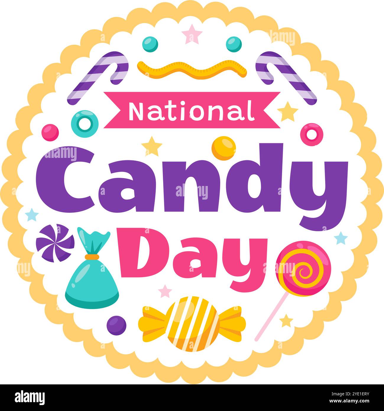 National Candy Day Vector Illustration on November 4, featuring a ...