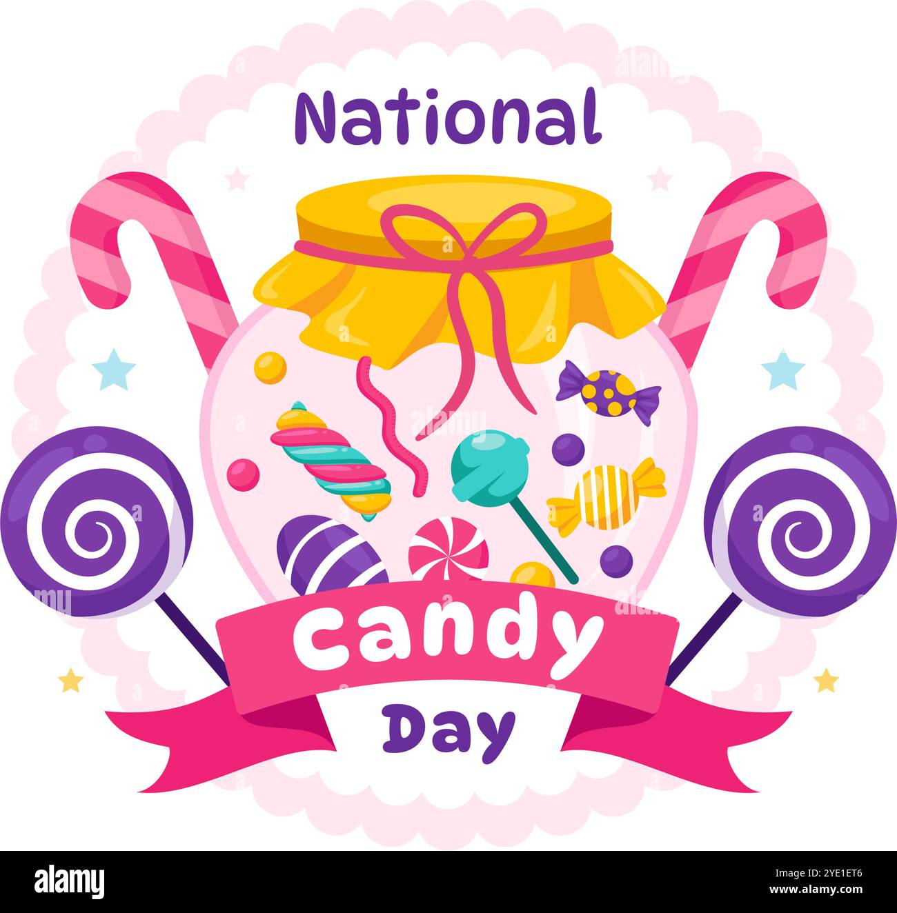 National Candy Day Vector Illustration on November 4, featuring a ...