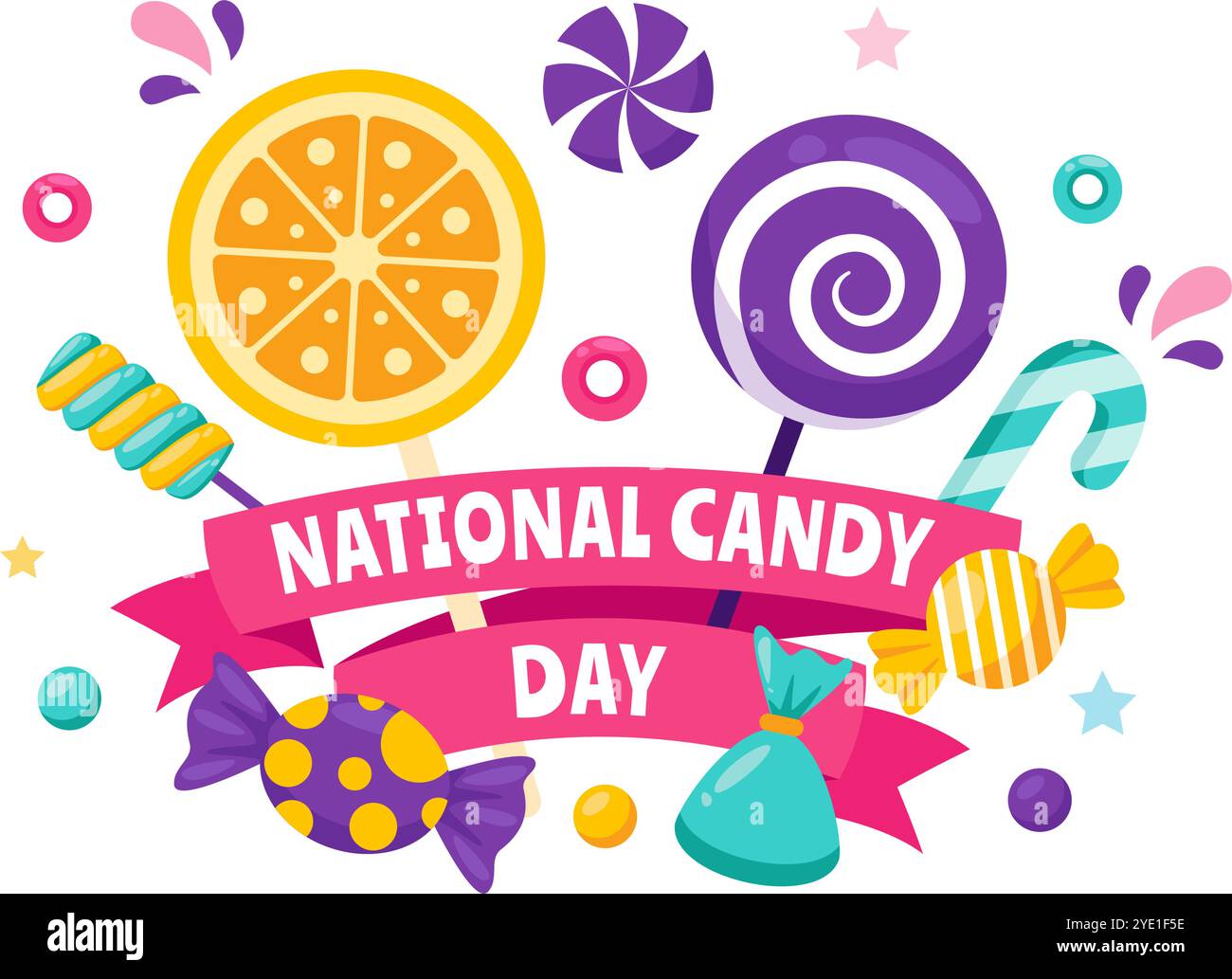 National Candy Day Vector Illustration on November 4, featuring a ...
