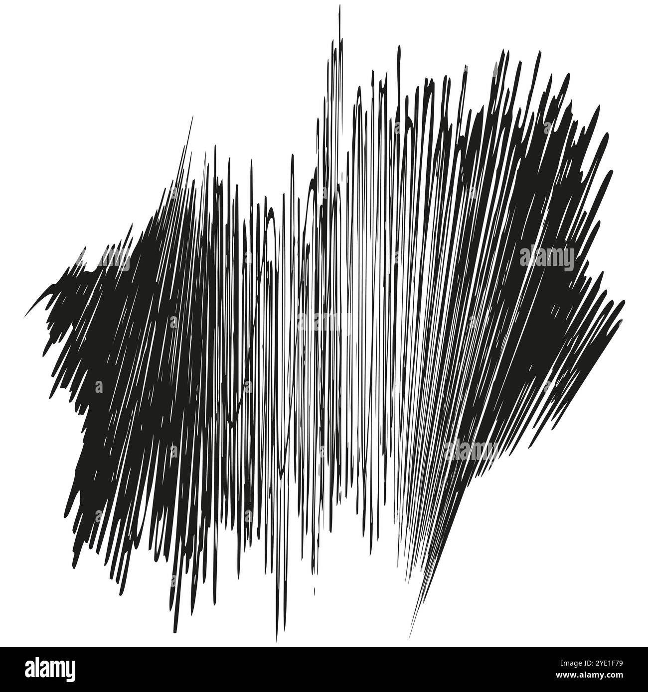 Chaotic lines. Scribble art sketch. Abstract ink drawing. Vector ...