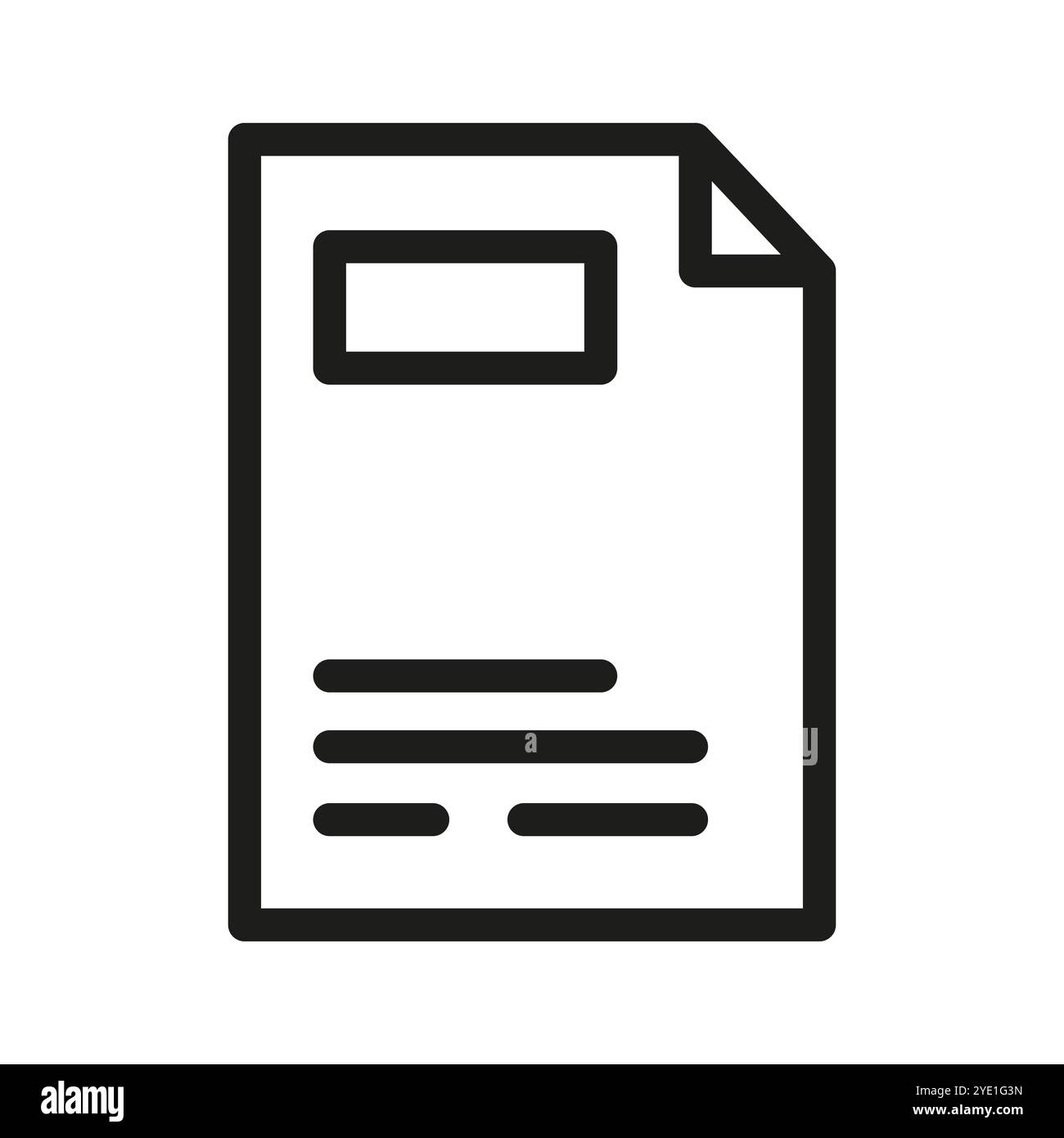 Document icon. Simple form layout. Paper sheet design. Vector graphic ...