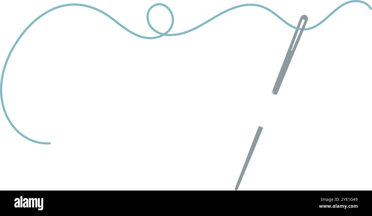 Sewing Thread And Needle Logo Stock Vector Image & Art - Alamy