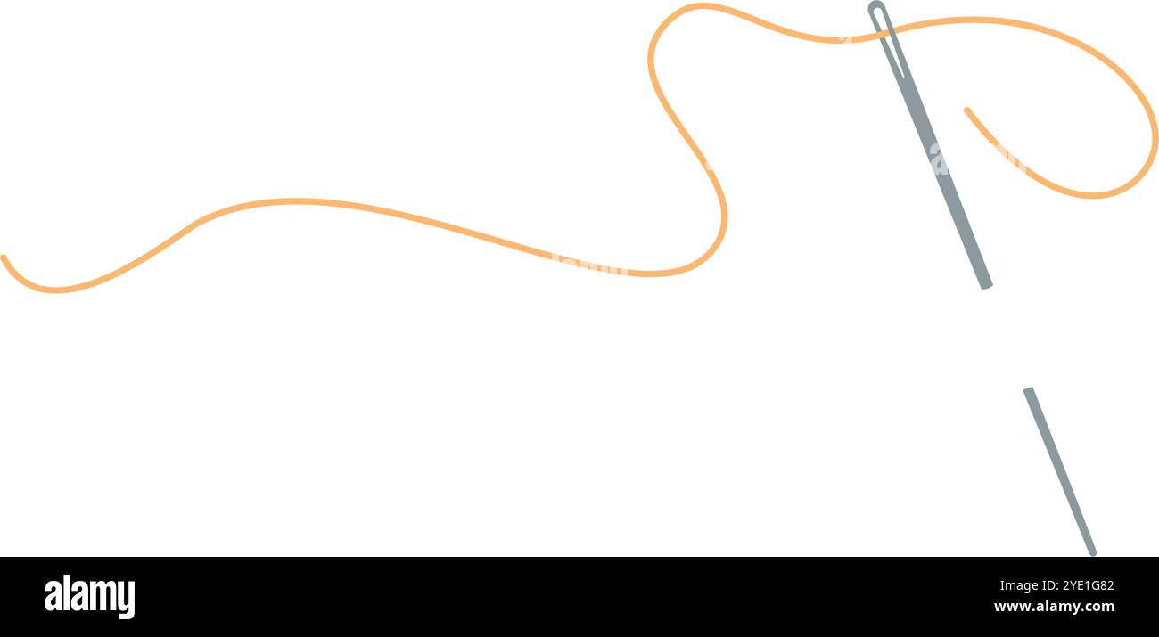 Sewing Thread And Needle Logo Stock Vector Image & Art - Alamy