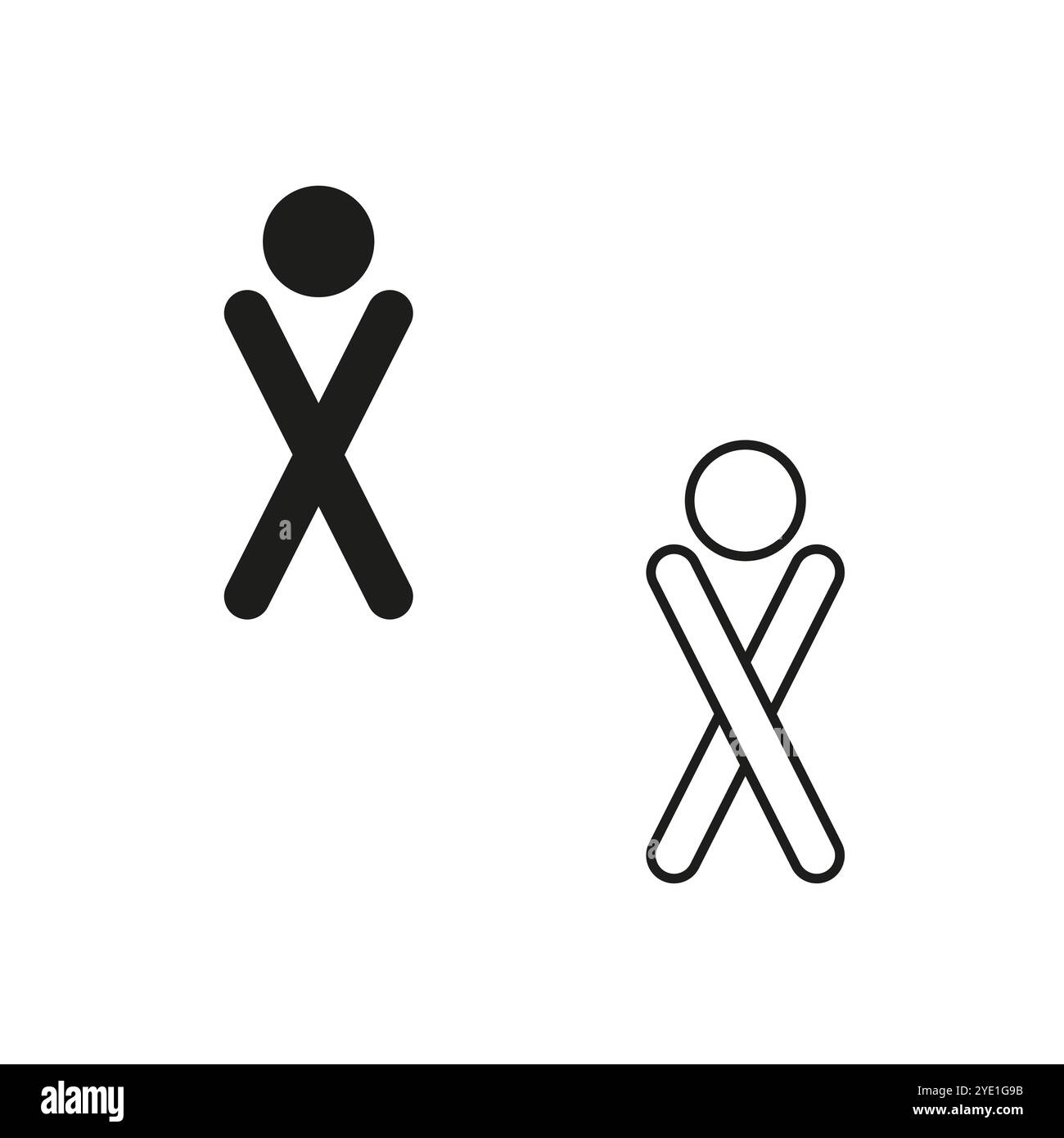Person icon. Minimal figure shape. Simple human symbol. Vector ...