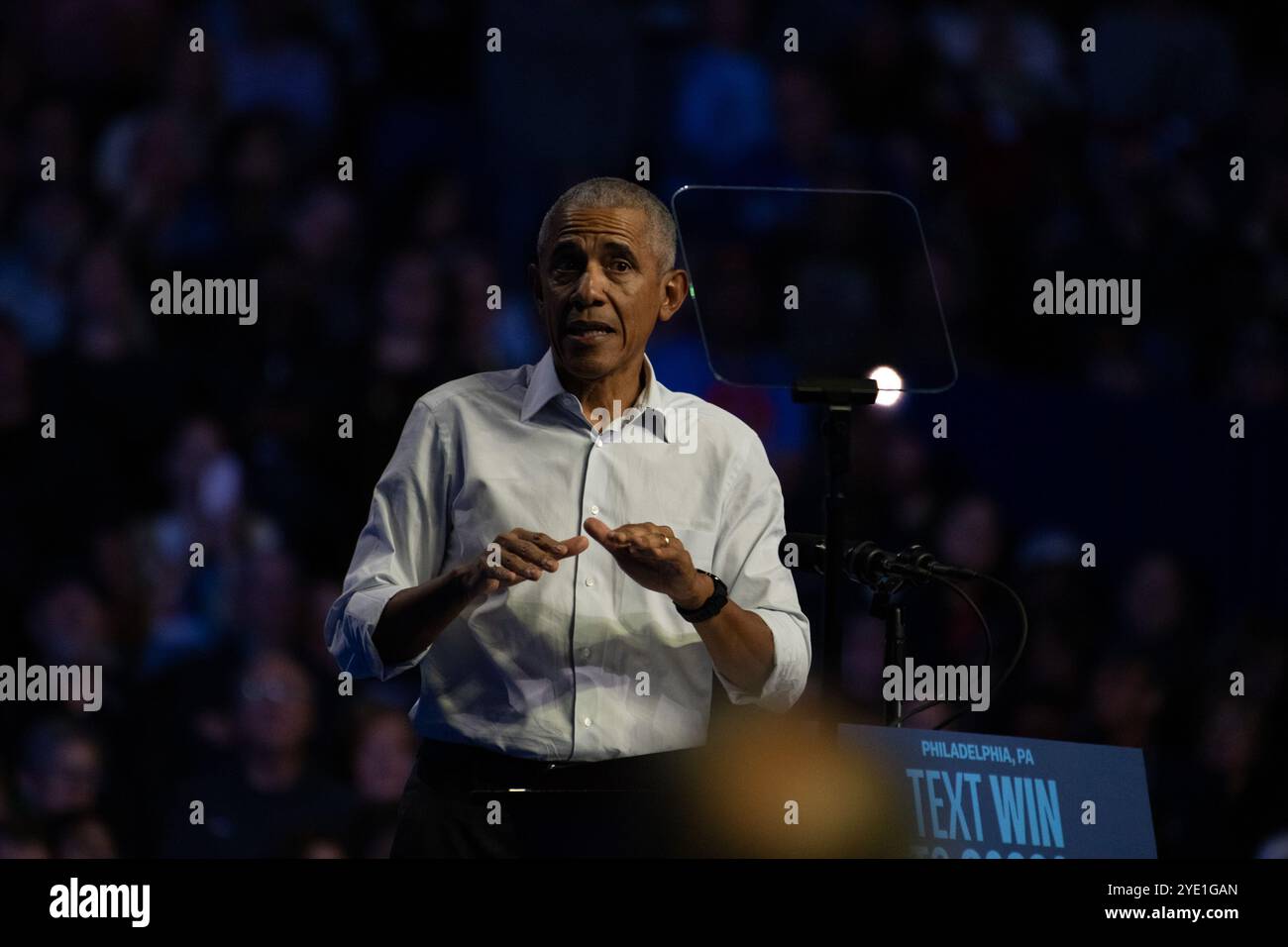 Philadelphia, United States. 28th Oct, 2024. Former President Barack ...