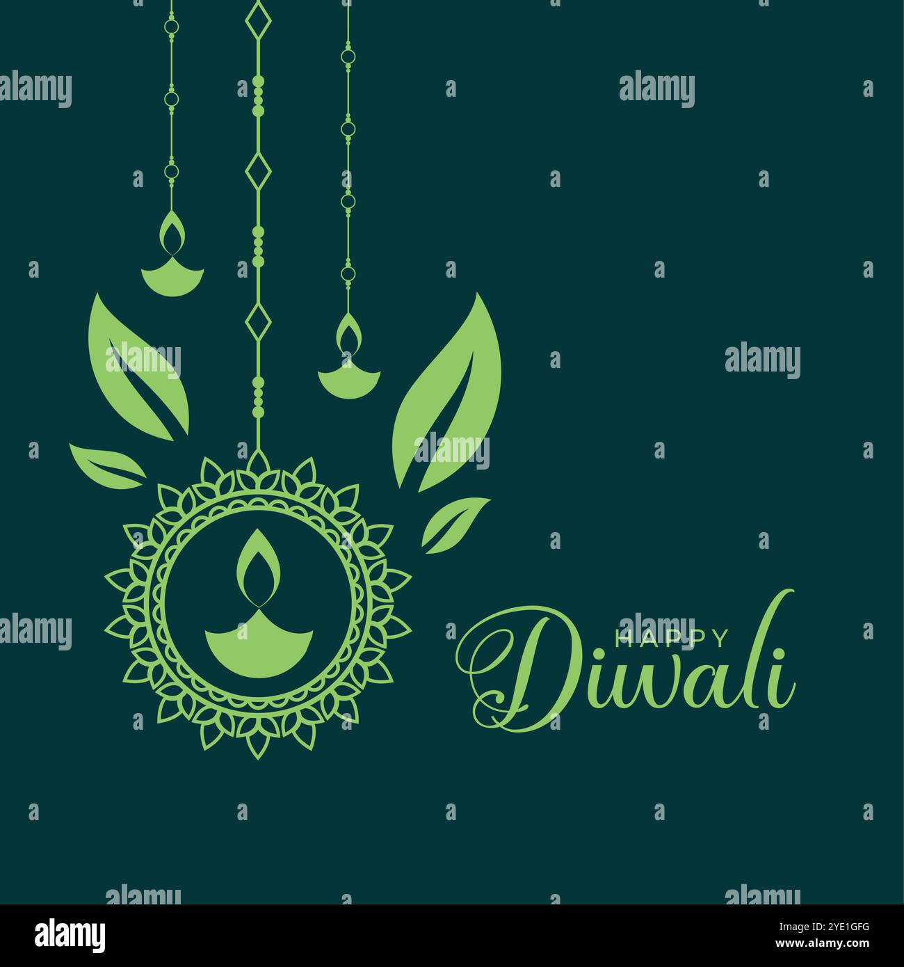Organic green diwali festival Stock Vector Images - Alamy