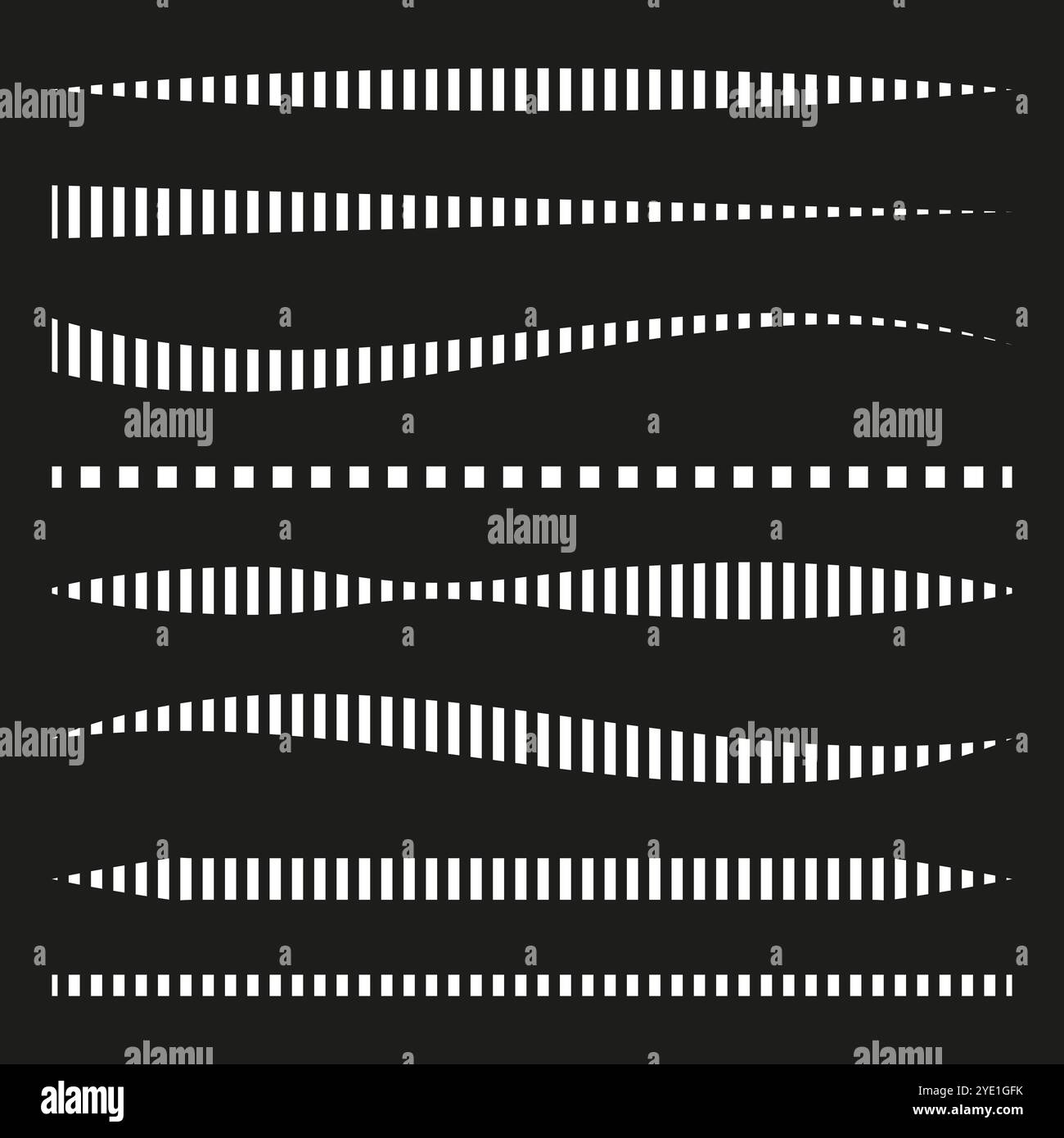 Abstract Wave Pattern Monochrome Line Distortion Optical Illusion Art