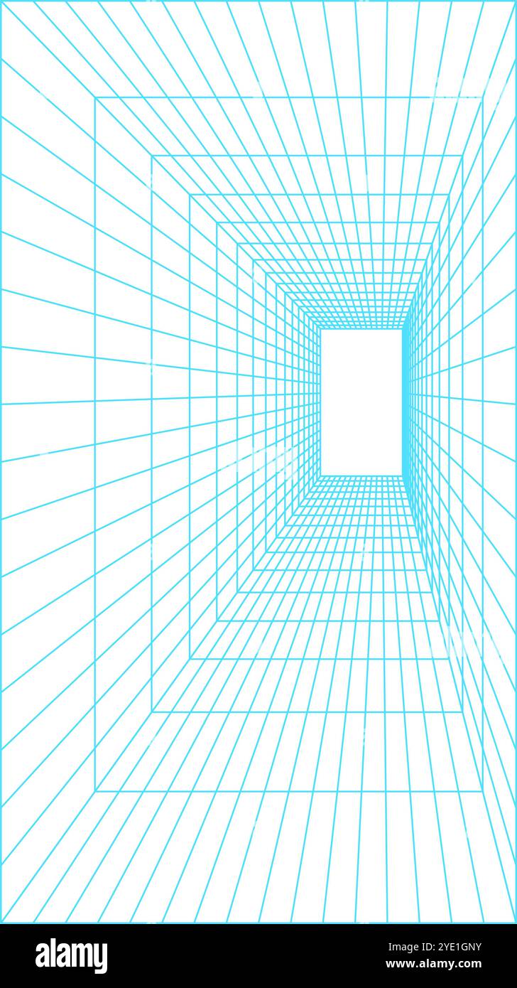 Retro grid tunnel geometry Stock Vector Images - Alamy
