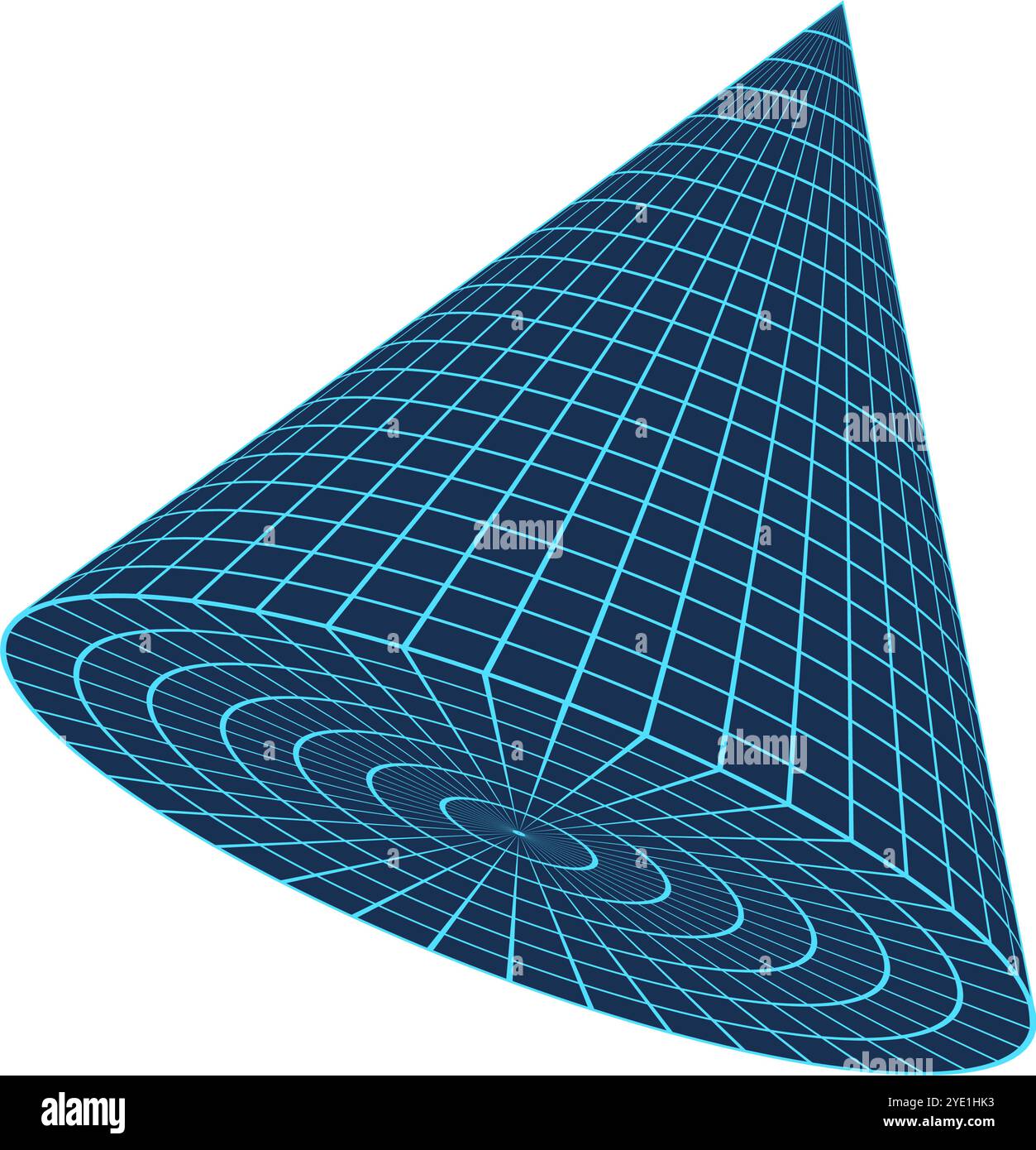 Y2k 3d Wireframe Cone Stock Vector Image & Art - Alamy