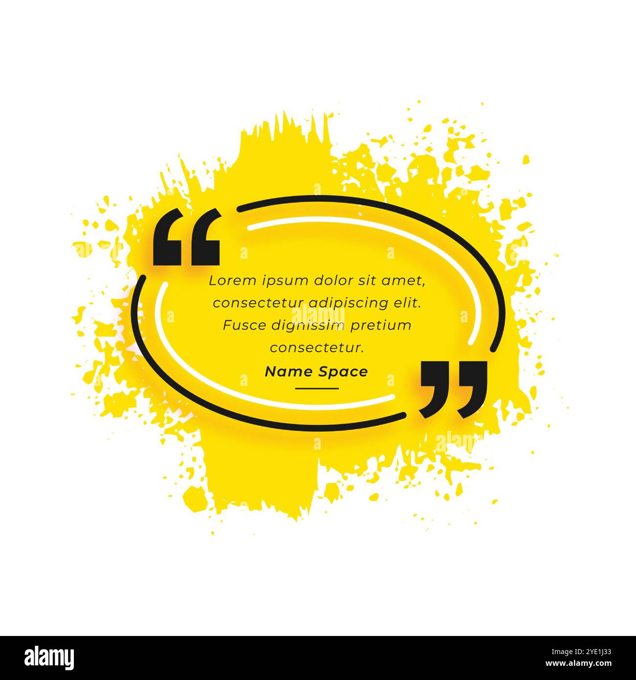 quote text box in yellow splash background vector Stock Vector Image ...