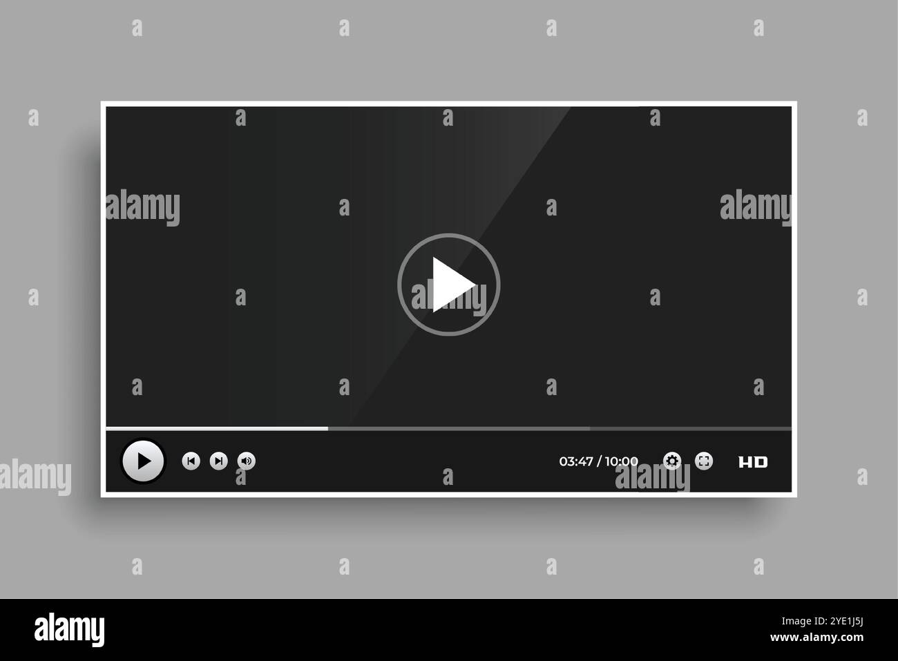 classic video player template design Stock Vector Image & Art - Alamy