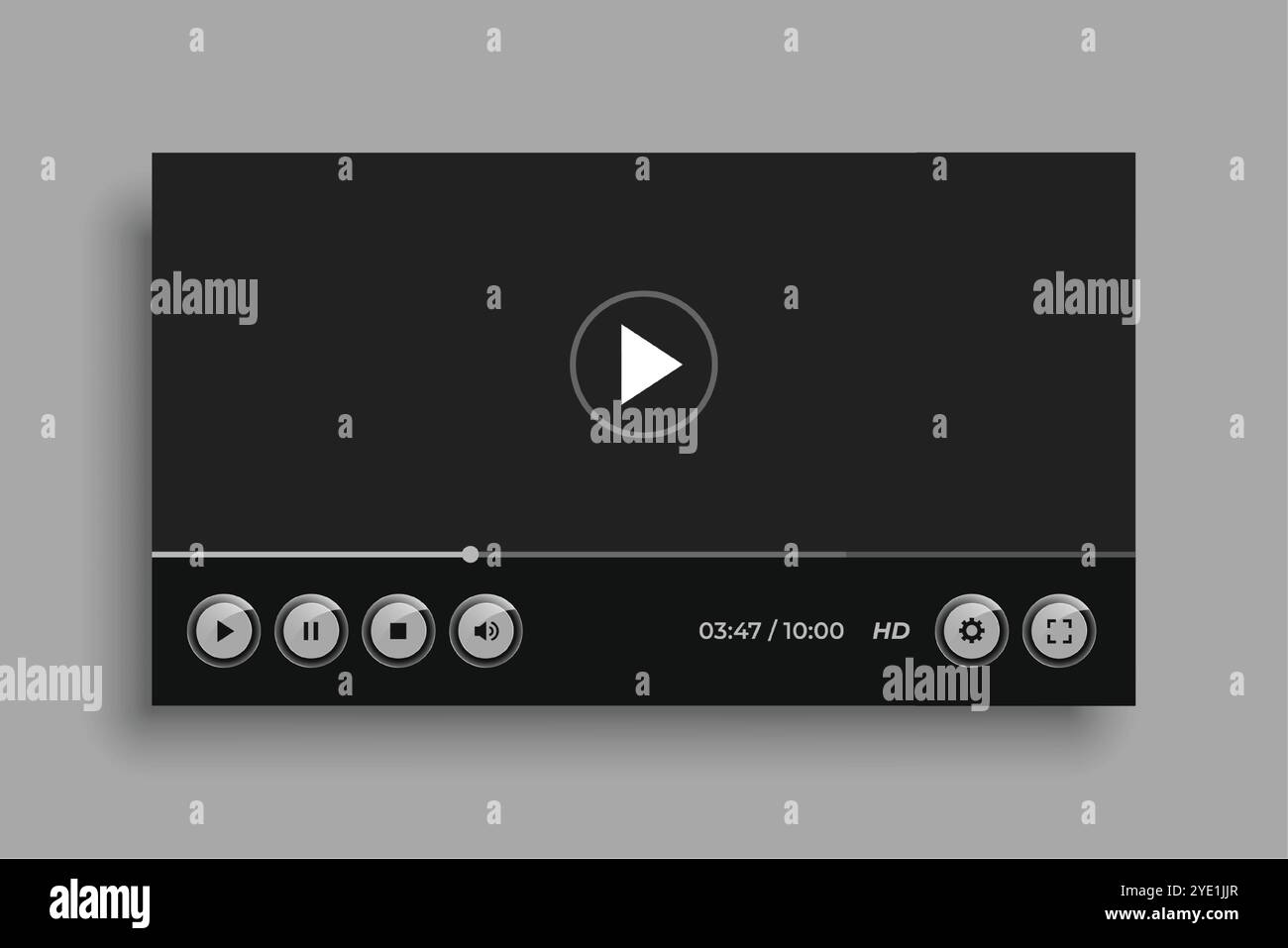 black theme video player template design Stock Vector Image & Art - Alamy