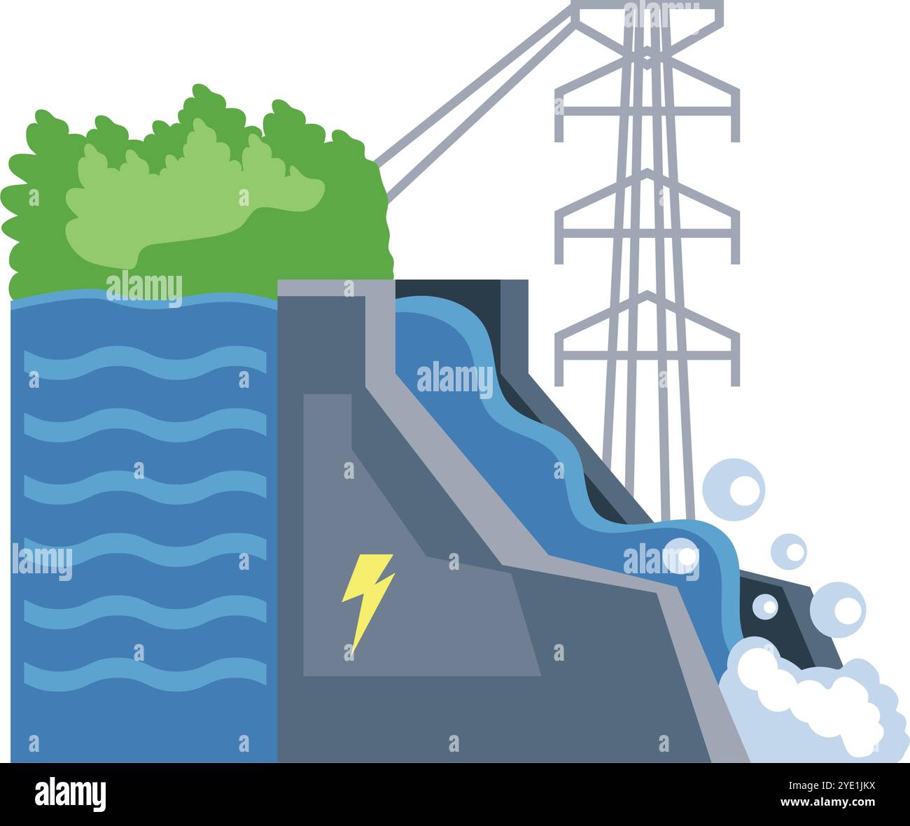 hydro renewable energy power station Stock Vector Image & Art - Alamy