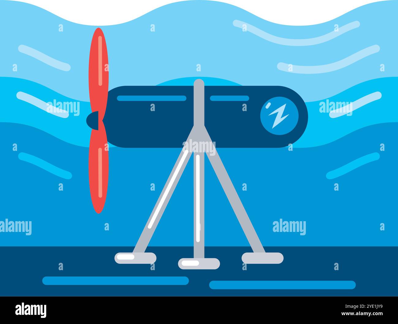 turbine wind ocean renewable energy Stock Vector Image & Art - Alamy