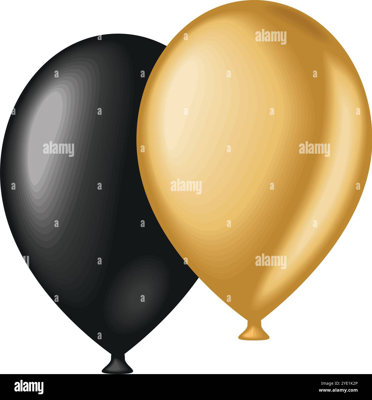 black and gold birthday balloons Stock Vector Image & Art - Alamy