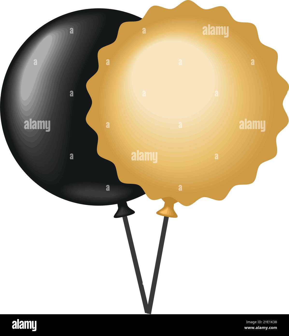 black and gold birthday balloons Stock Vector Image & Art - Alamy