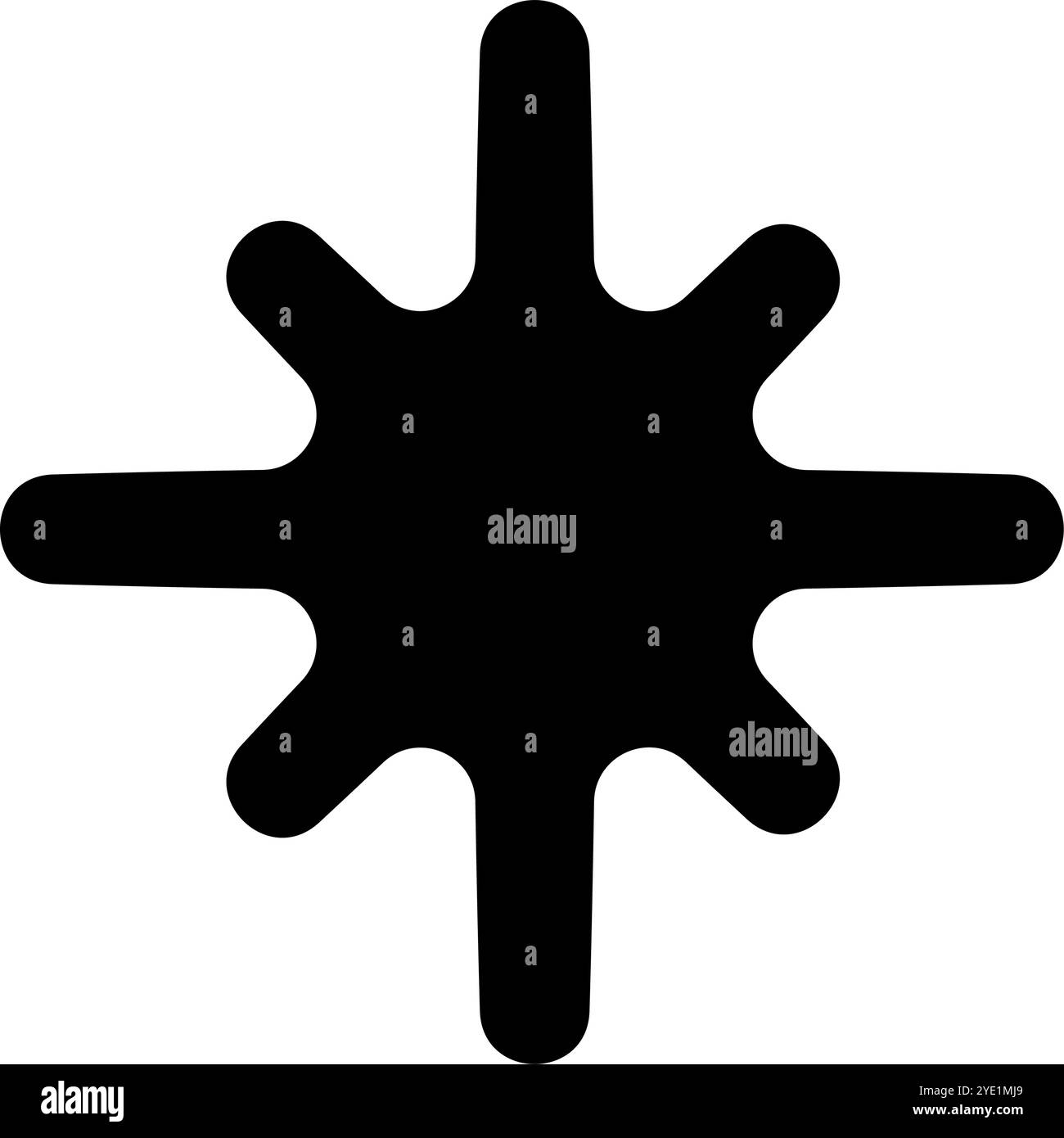 rounded star black Stock Vector Image & Art - Alamy