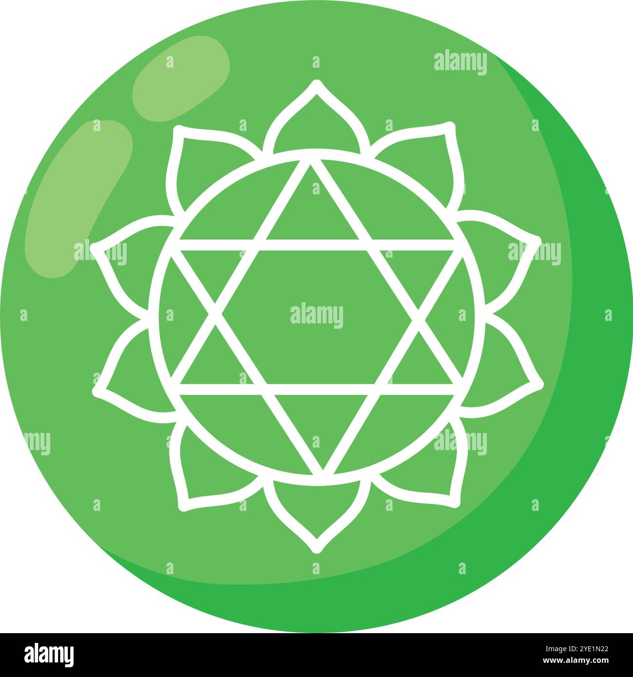 Heart chakra anahata symbol Cut Out Stock Images & Pictures - Alamy