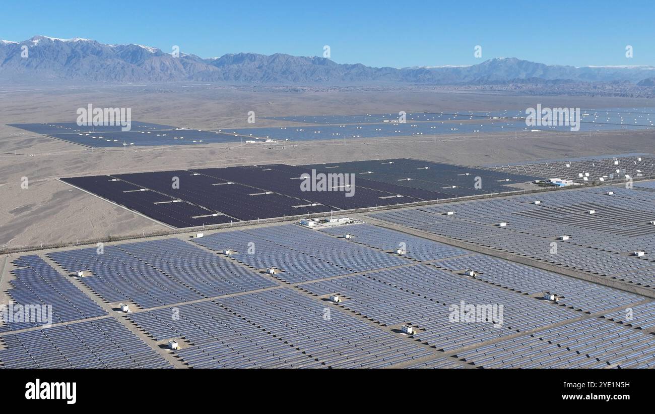 HAMI, CHINA - OCTOBER 26, 2024 - An aerial photo shows the Shichengzi ...