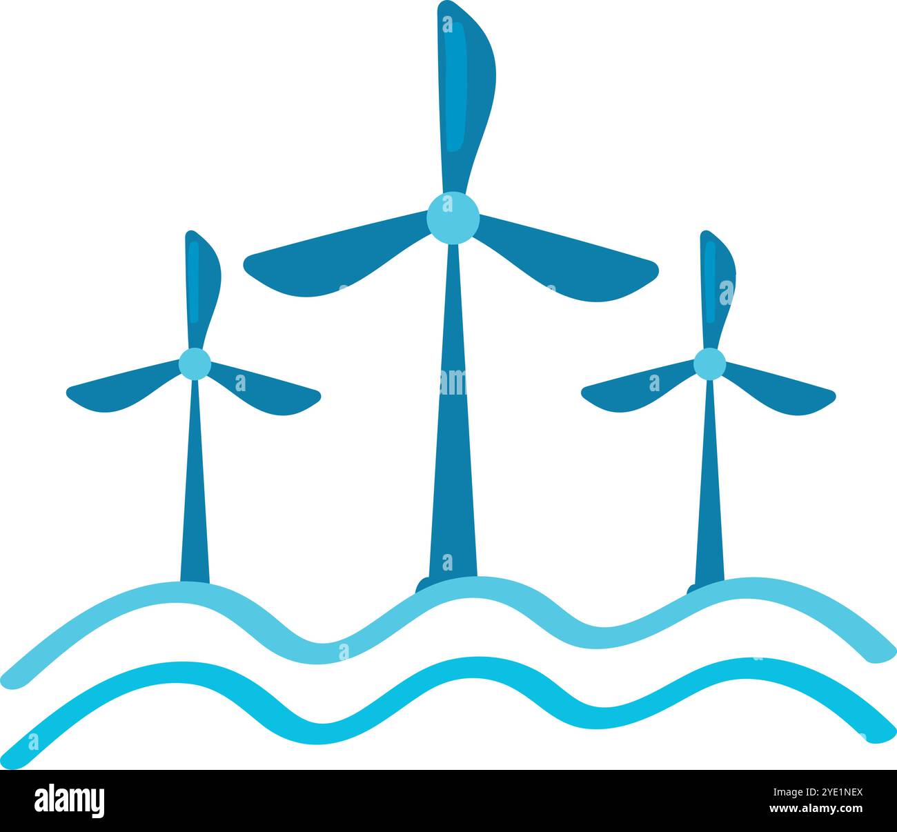 wind farm ocean renewable energy Stock Vector Image & Art - Alamy