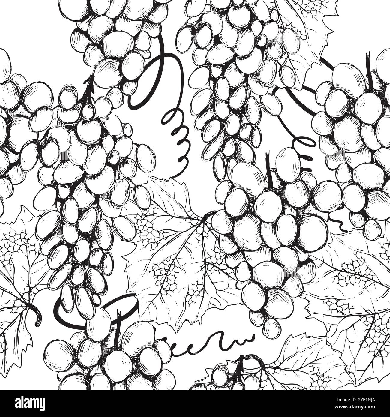 Grapes on fabric Black and White Stock Photos & Images - Alamy